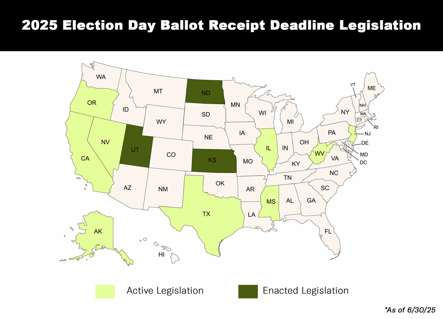 2025 Legislative Sessions to Date: Key Election Policy Trends - Voting ...
